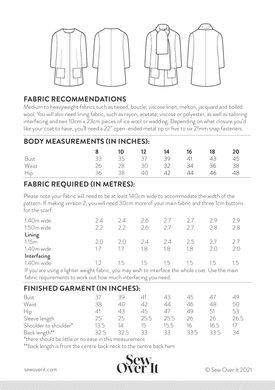 Chloe Coat PDF Sewing Pattern - Sew Over It