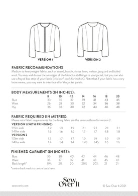 Coco Jacket Sewing Pattern - Sew Over It