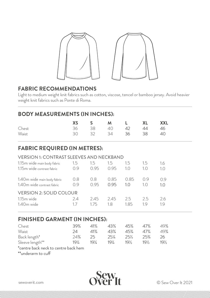 Hebden T-Shirt Sewing Pattern - Sew Over It