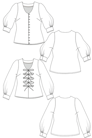 Bow ties or button-up Maeve Blouse - PDF Sewing Pattern - Sew Over It