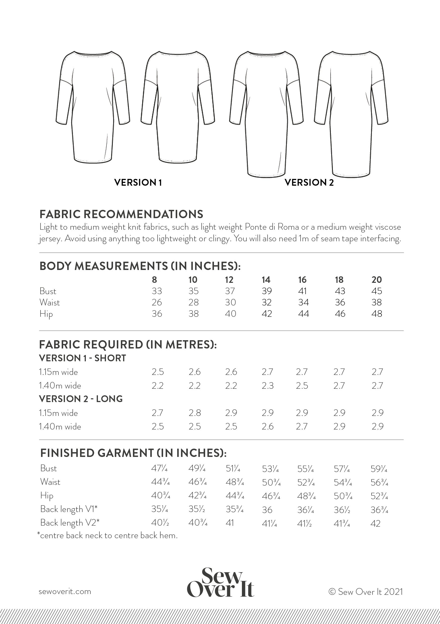 Thea Dress PDF Sewing Pattern - Sew Over it – Sew Over It