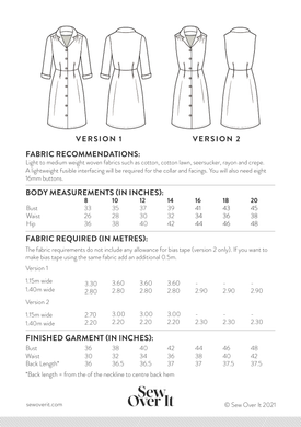 Vintage Shirt Dress PDF Sewing Pattern – Sew Over It