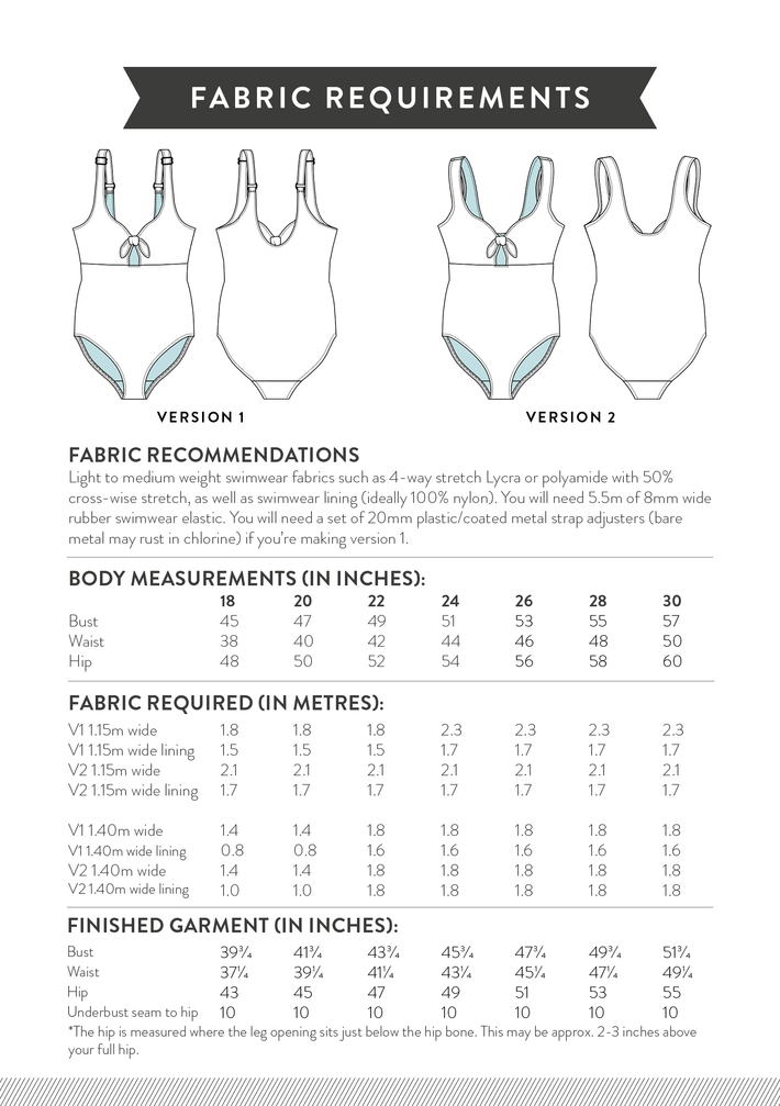 Zahra Swimsuit & Bikini - Swimwear PDF Sewing Pattern - Sew Over It